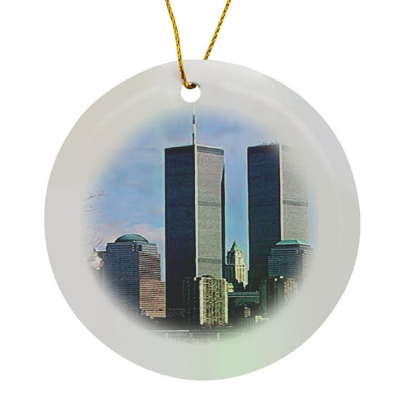 3drose, World Trade Center, Circle Porcelain Ornament - Walmart.com
