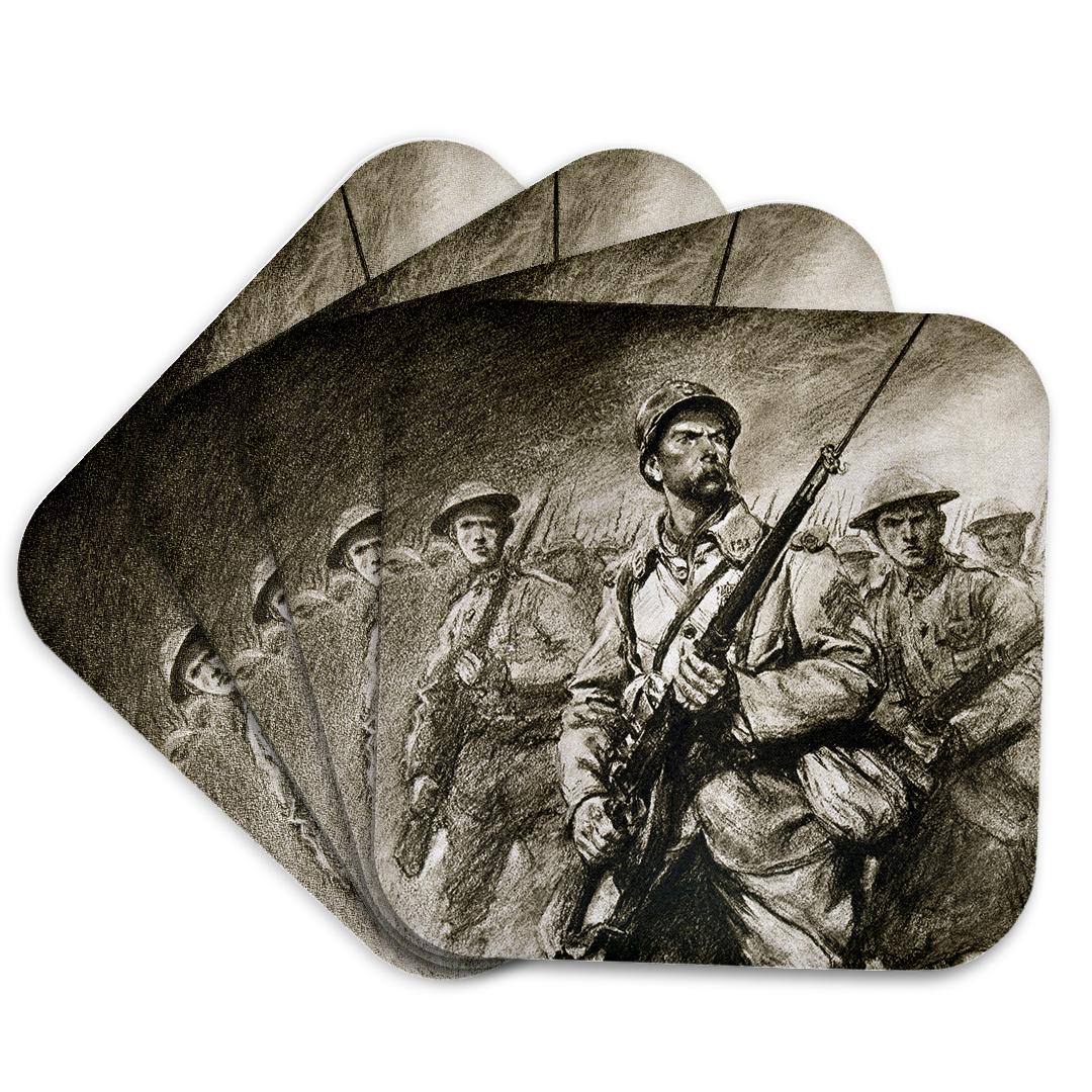 3drose, World War (1914-1918). Soldiers with Bayonets. Engraving - Hi13 ...
