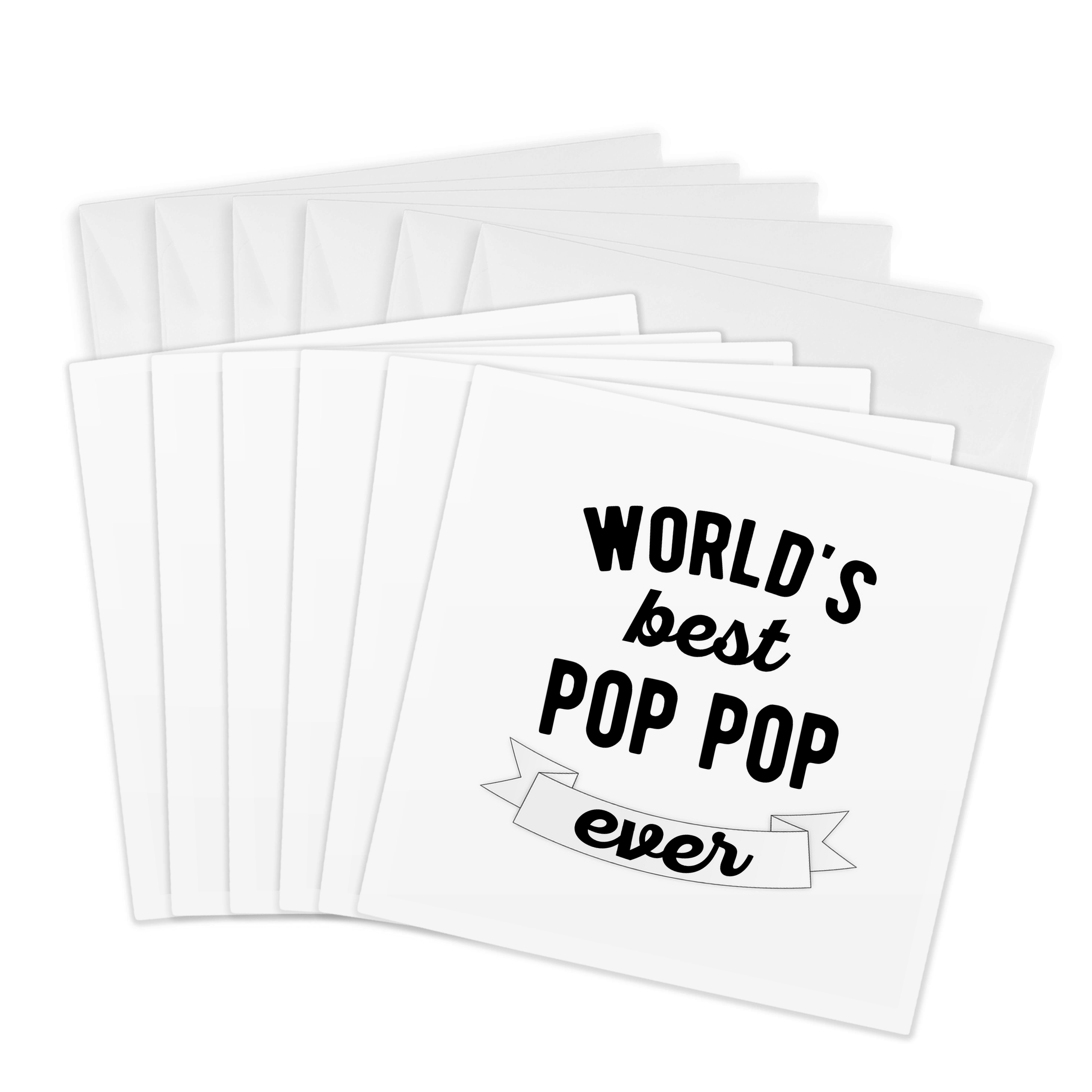 3drose, Worlds Best Pop Pop Ever in Bold Black Letter on a White ...