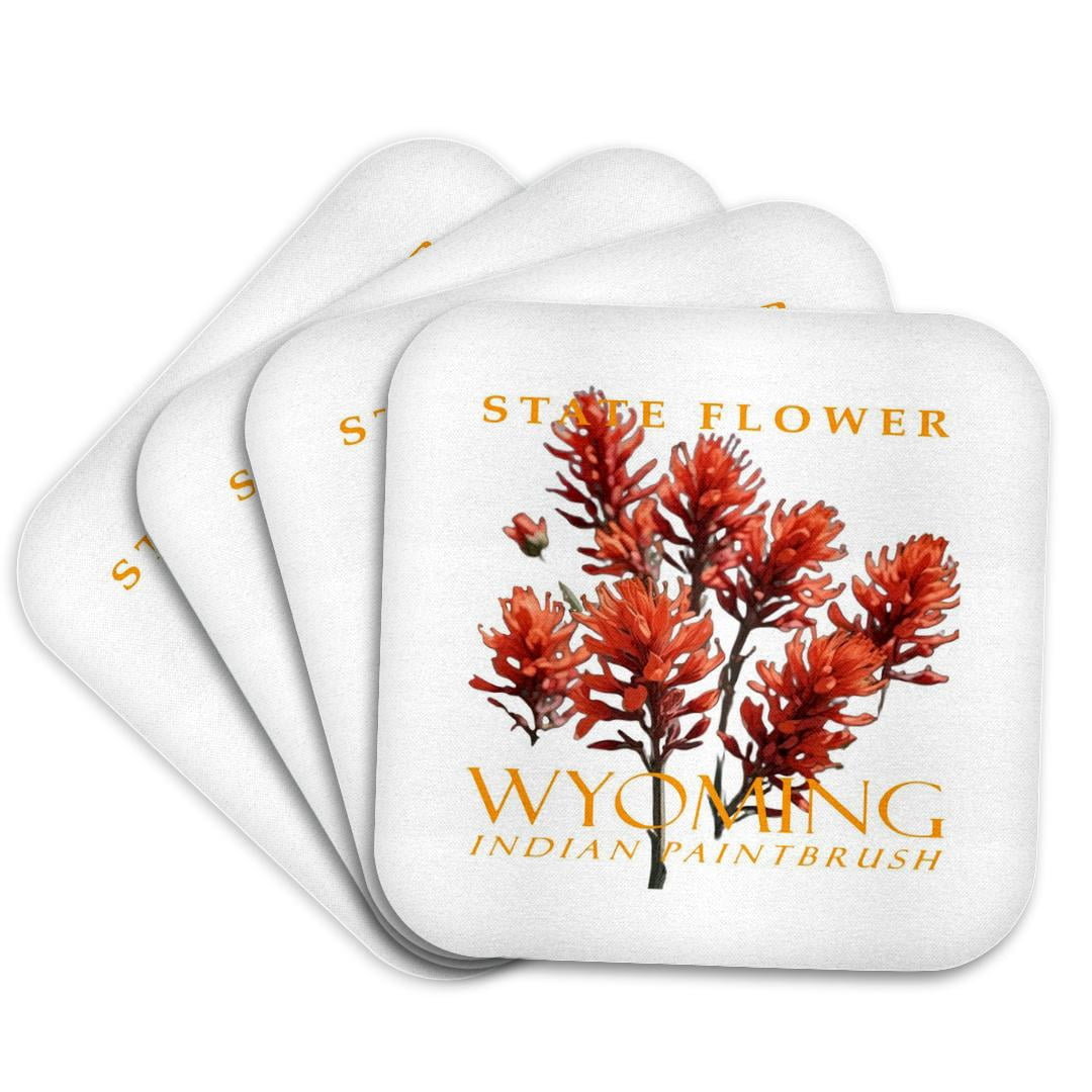 3drose, Wyoming Territory Flower the Desert Paintbrush, Set of 4 ...