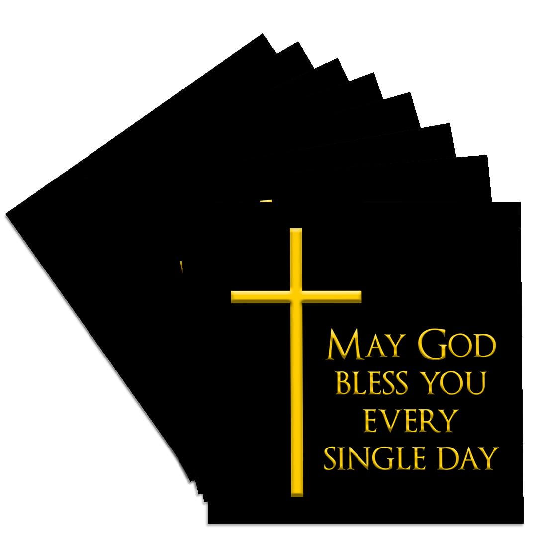 3drose, Yellow Cross, Black Background. May God Bless You Every Single ...