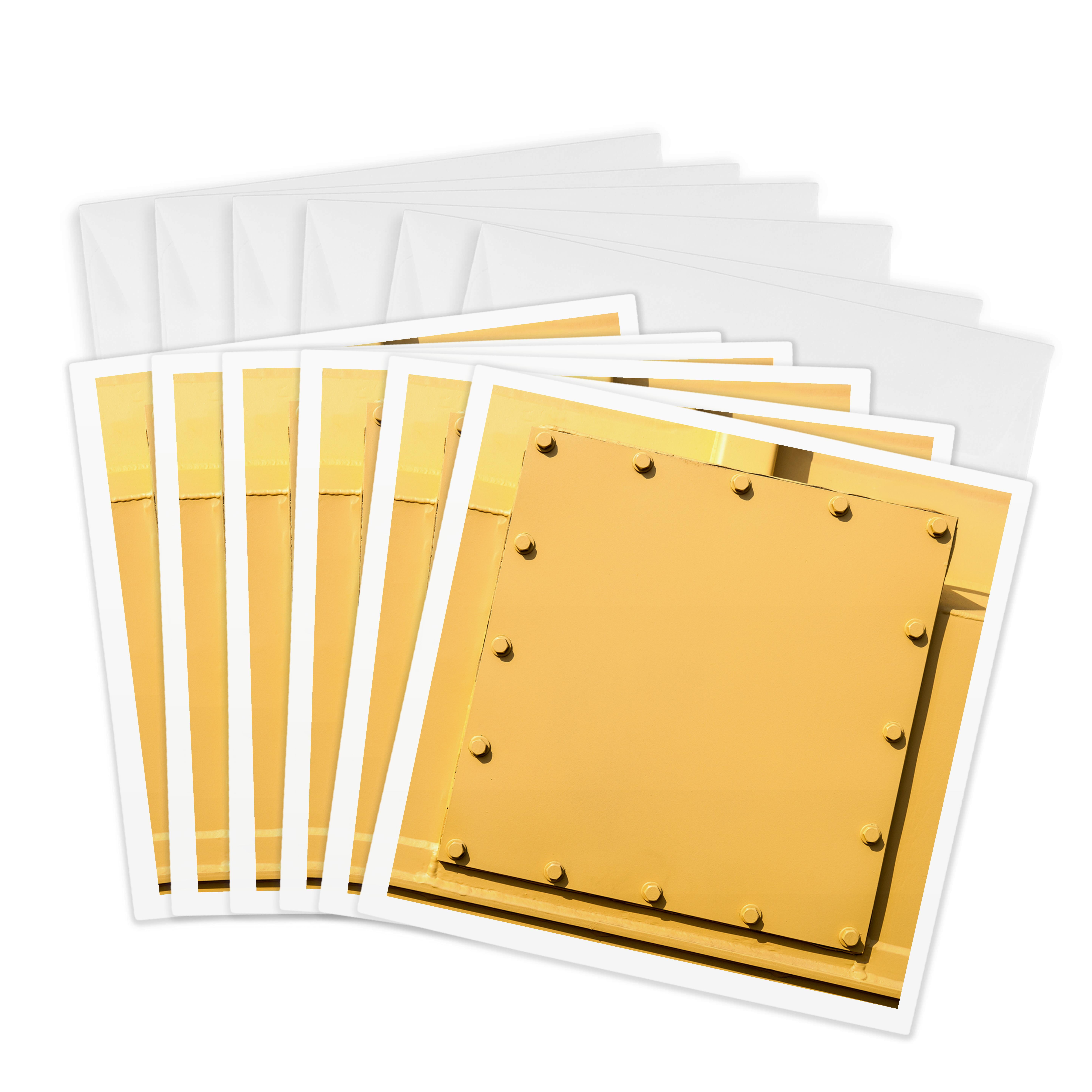 3drose, Yellow Metal Plate with Bolts. Free Space to Add Text, 6 ...