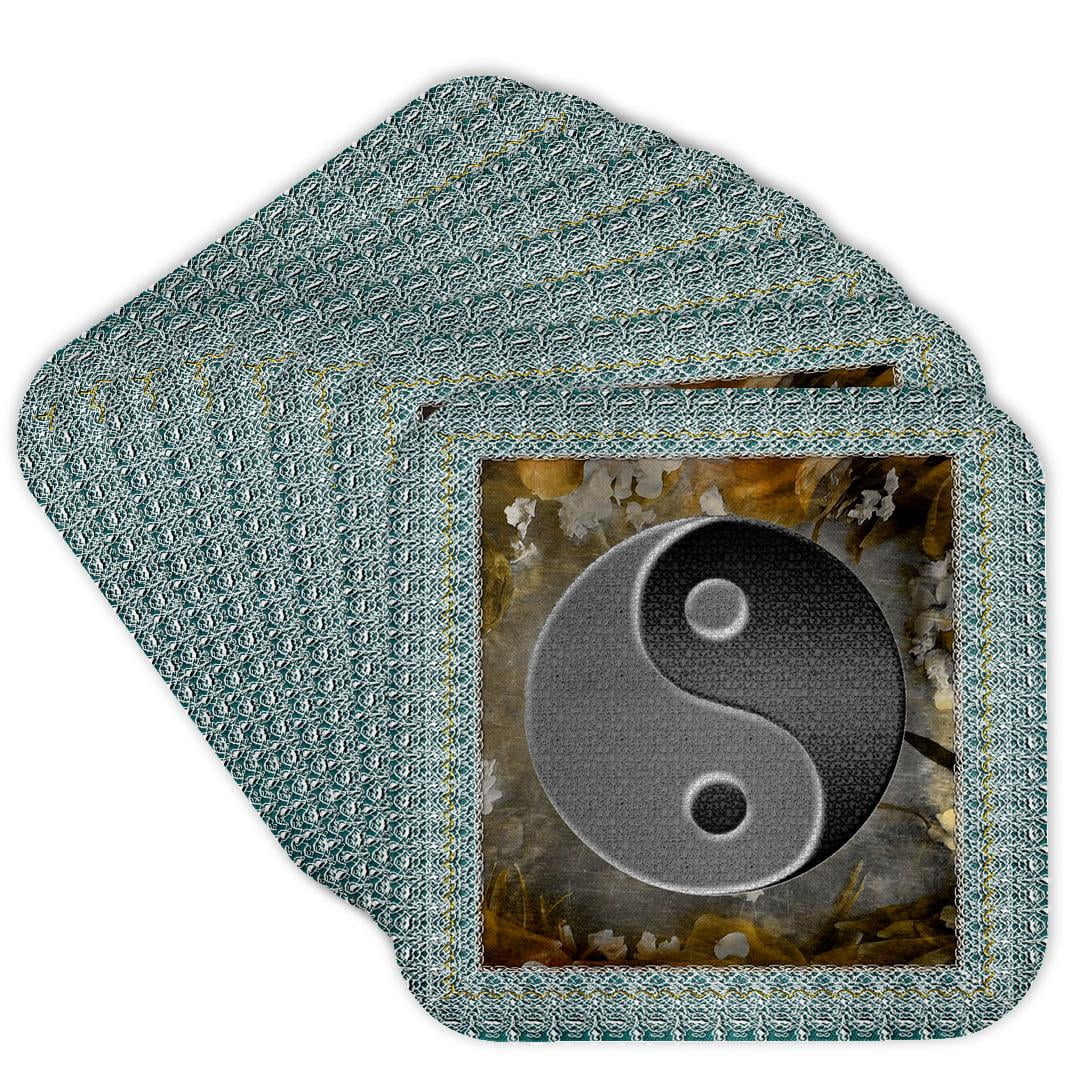 3drose, Yin and Yang Symbol Pretty Frame and Background, Set of 8 ...