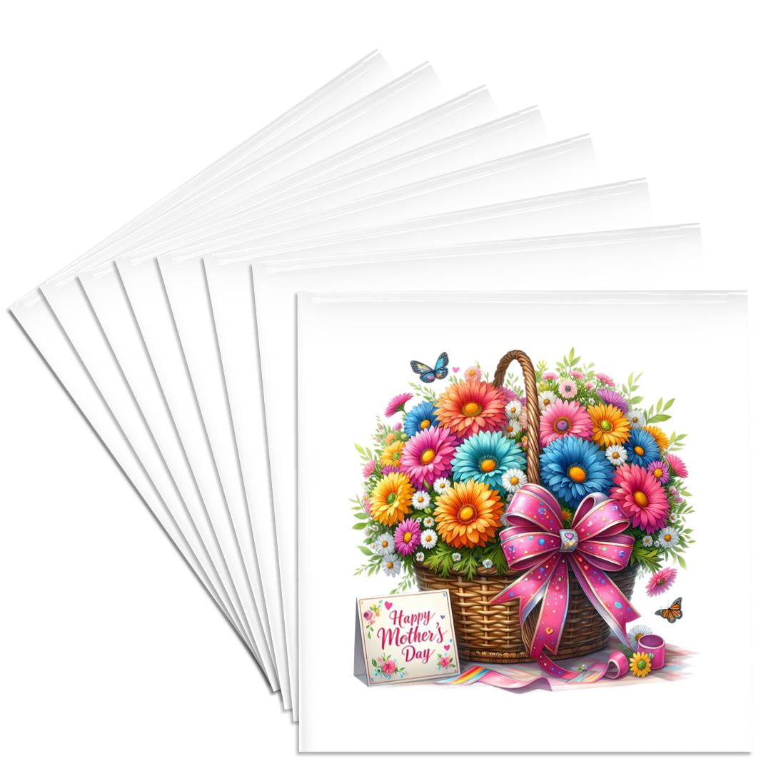 3drose, a Basket of Colorful Fantasy Flowers. Happy Mothers Day Card ...
