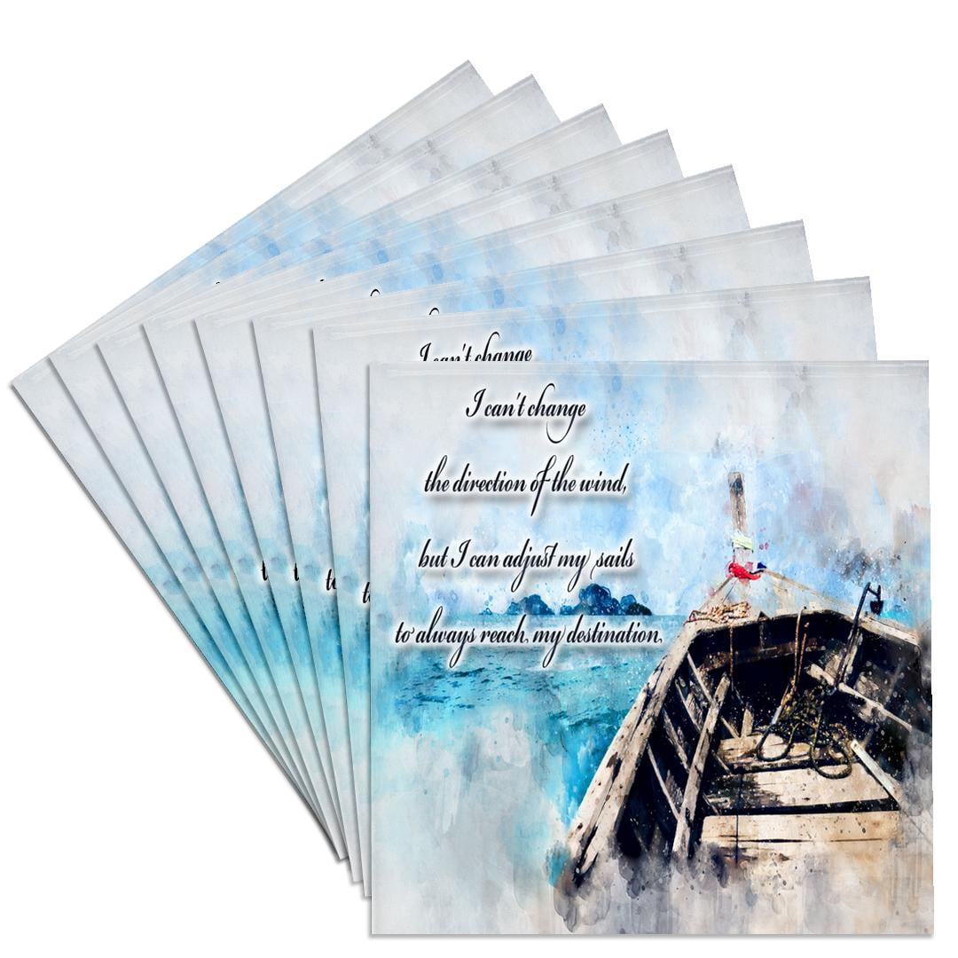 3drose, a Beautiful Watercolor Ocean Poem to Motivate or Encourage, Set ...