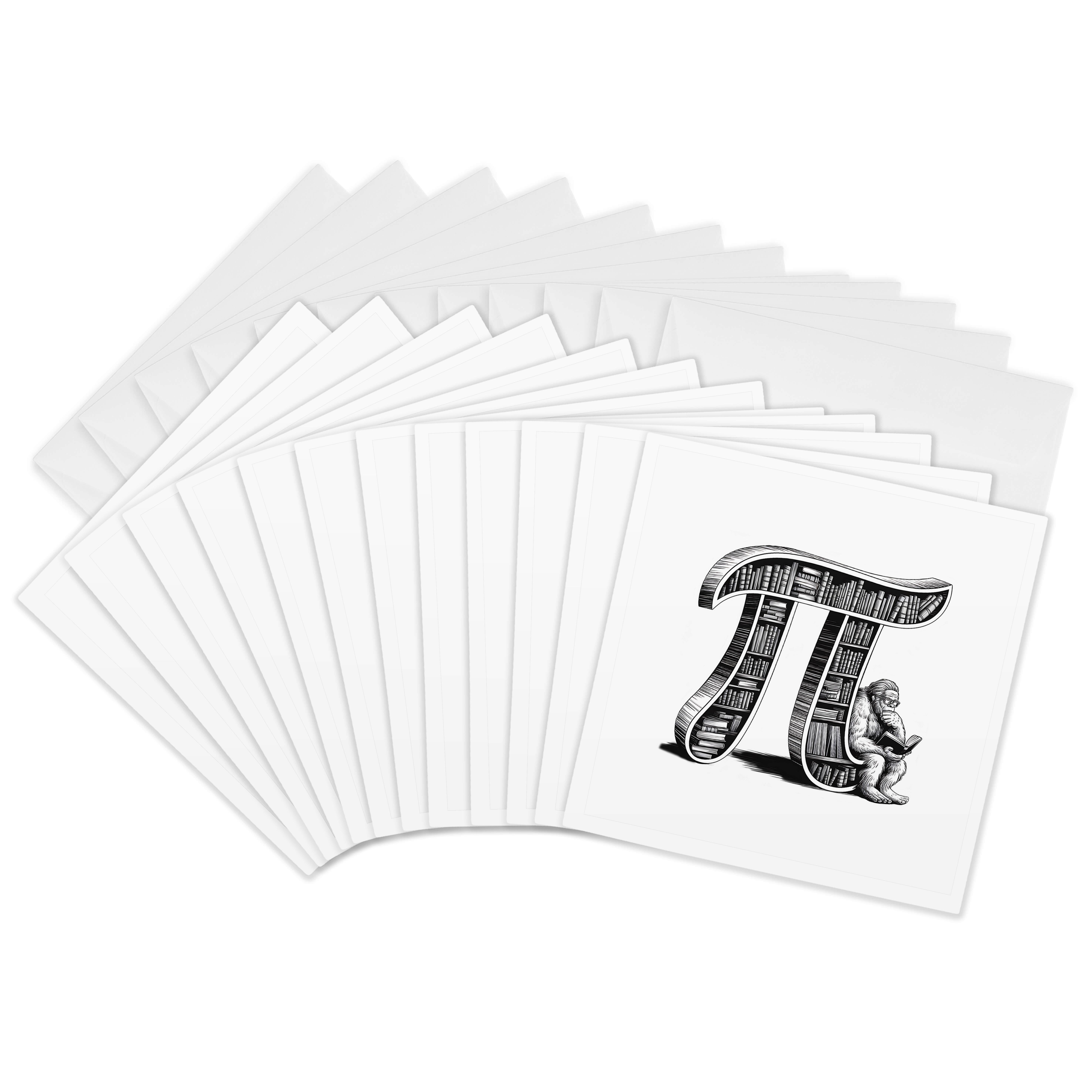 3drose, a Bigfoot Sits on a Symbol Pi and Reads Math Book Funny Gift ...