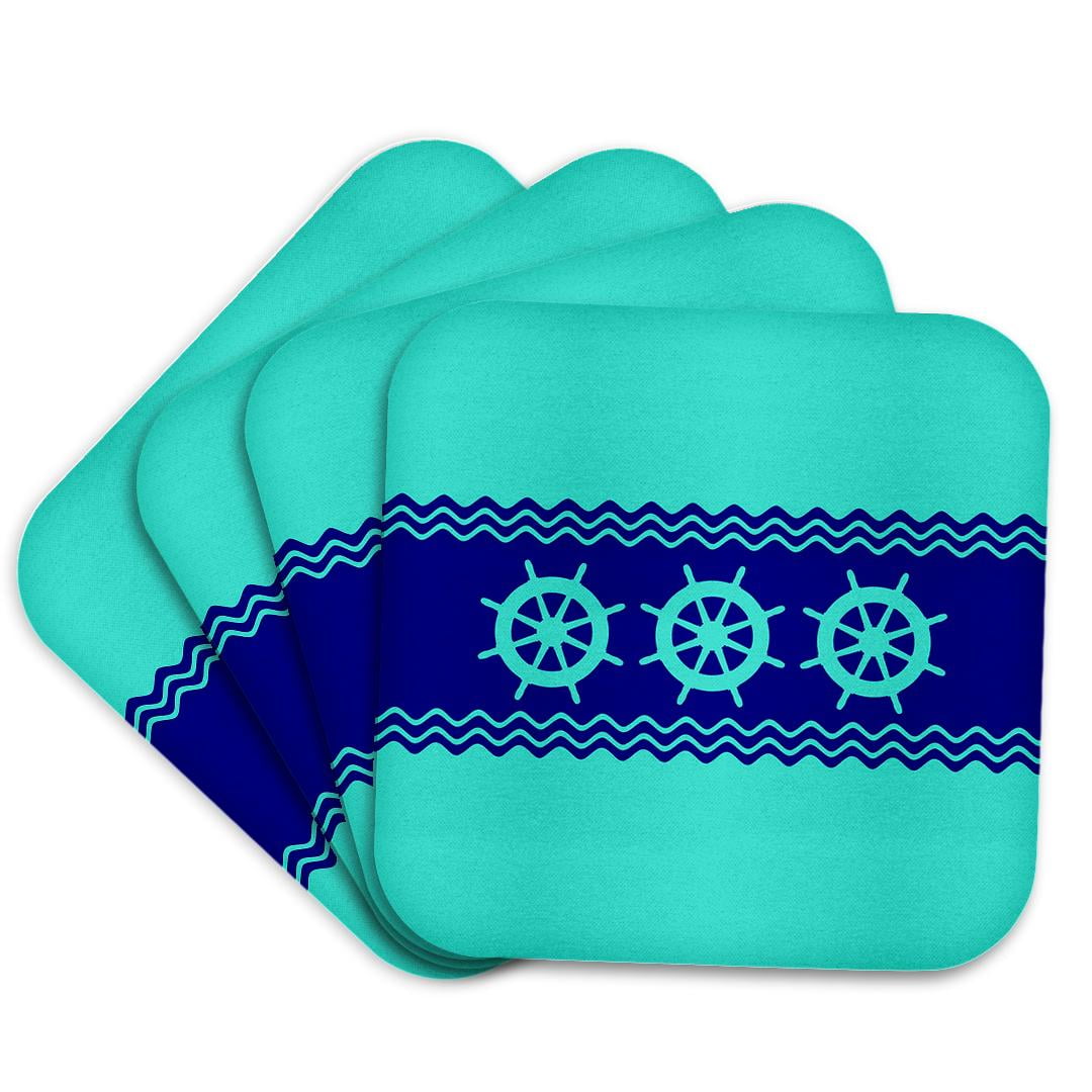 3drose, a Bright Coastal Nautical Design of 3 Ship Wheels in Coastal ...