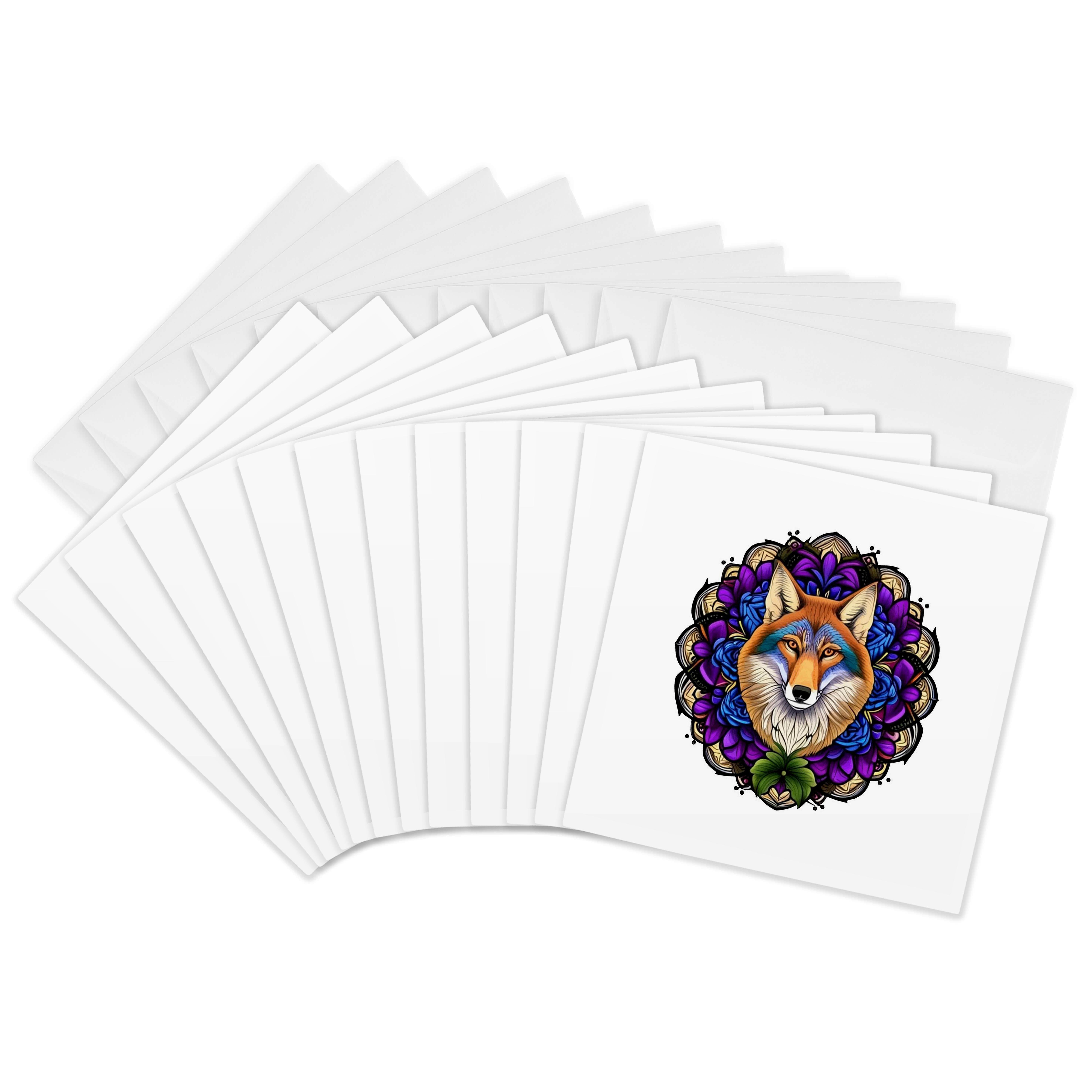 3drose, a Coyote Surrounded by a Wreath of Pasque Flower Tattoo Art, 12 ...