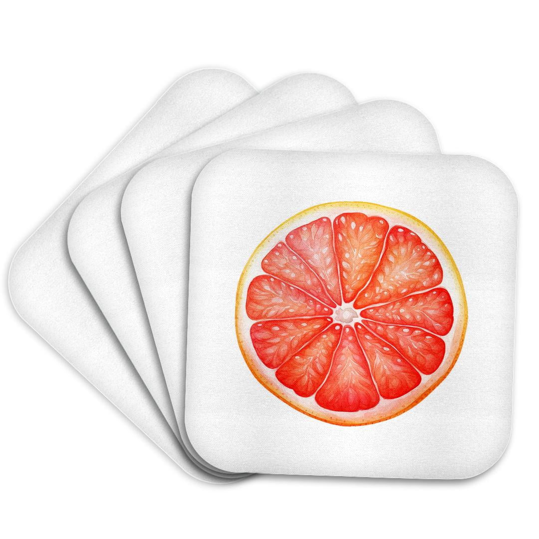 3drose, a Cut of a Red Grapefruit on White, Attractive Kitchen Artsy ...