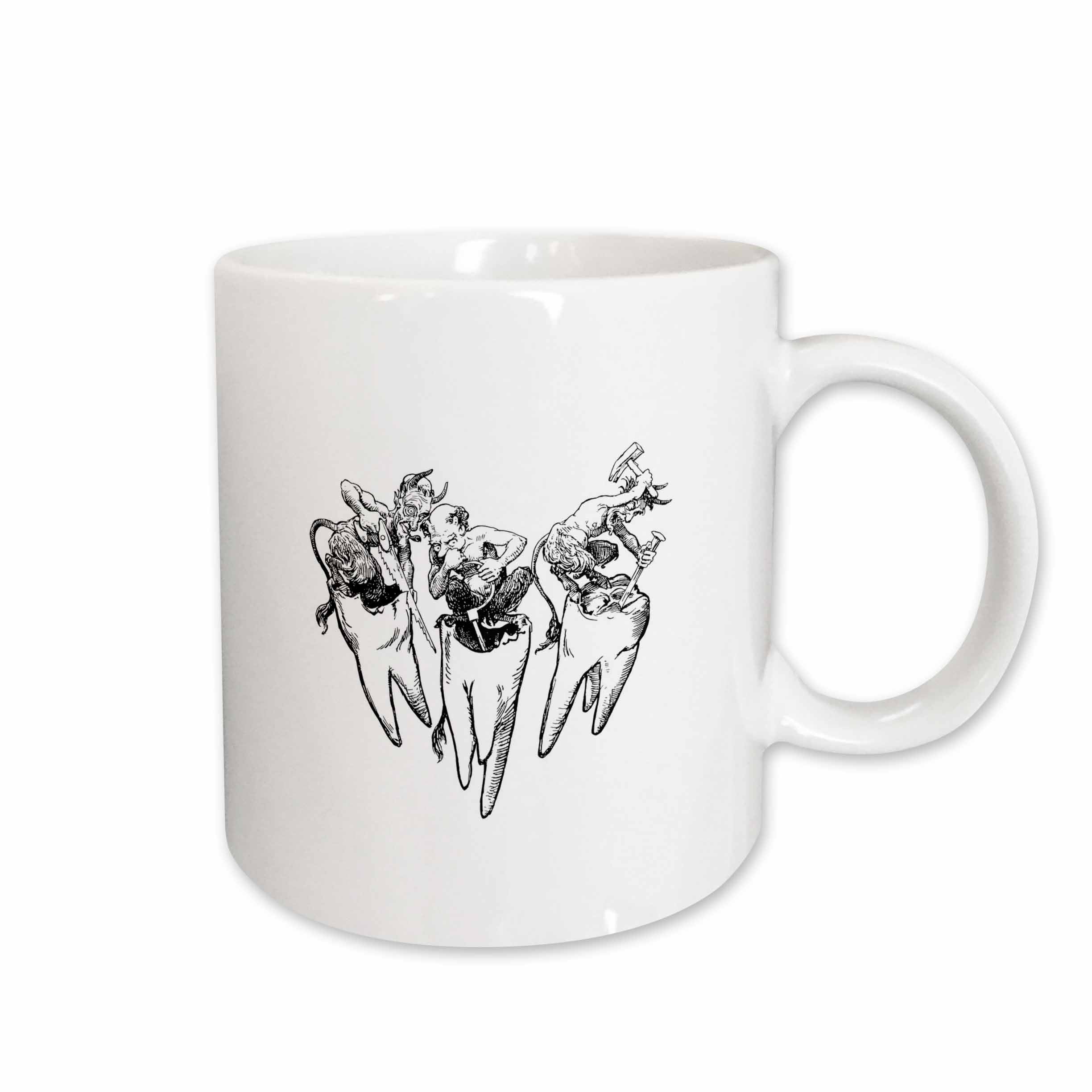 3drose, a Devilish Toothache Classic Illustration, 15oz Mug - Walmart.com