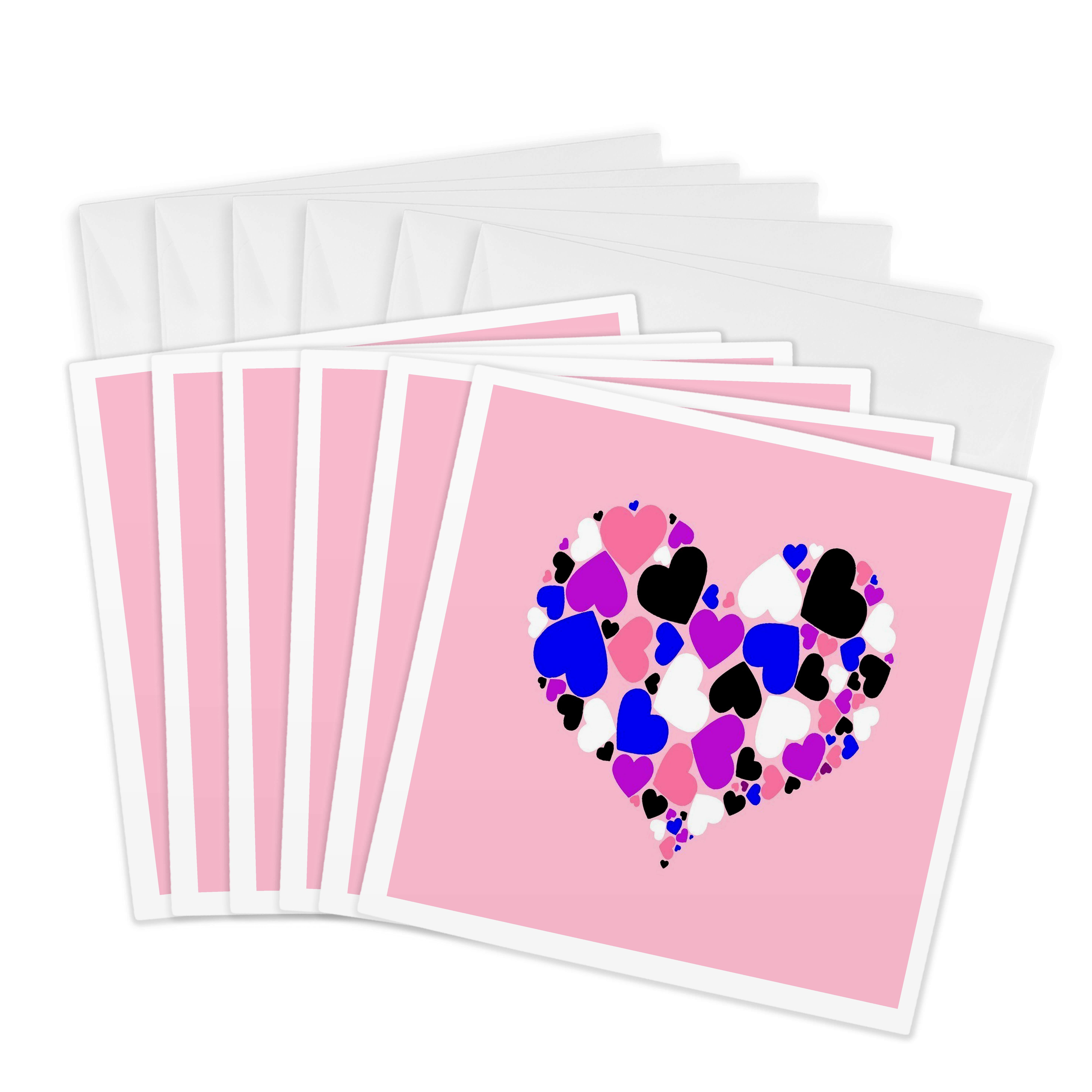 3drose, a Heart of Hearts Genderfluid Proud to Love Valentine Design on ...