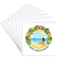 3drose, a Lovely Lady on the Beach. Happy Beach Hours Text. Summer Art ...