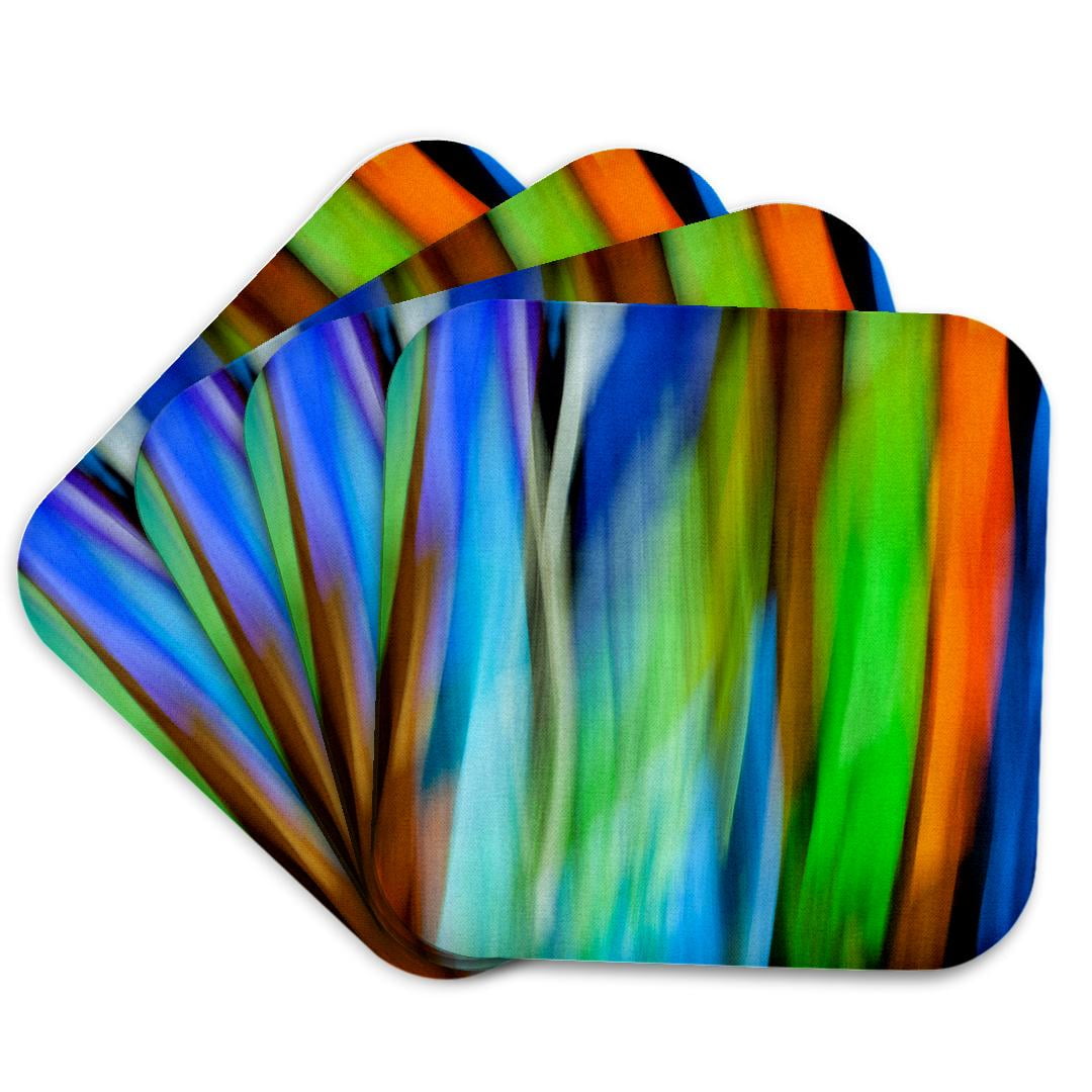 3drose, a Motion Blur of a Stain Glass Window., Set of 4 Coasters ...