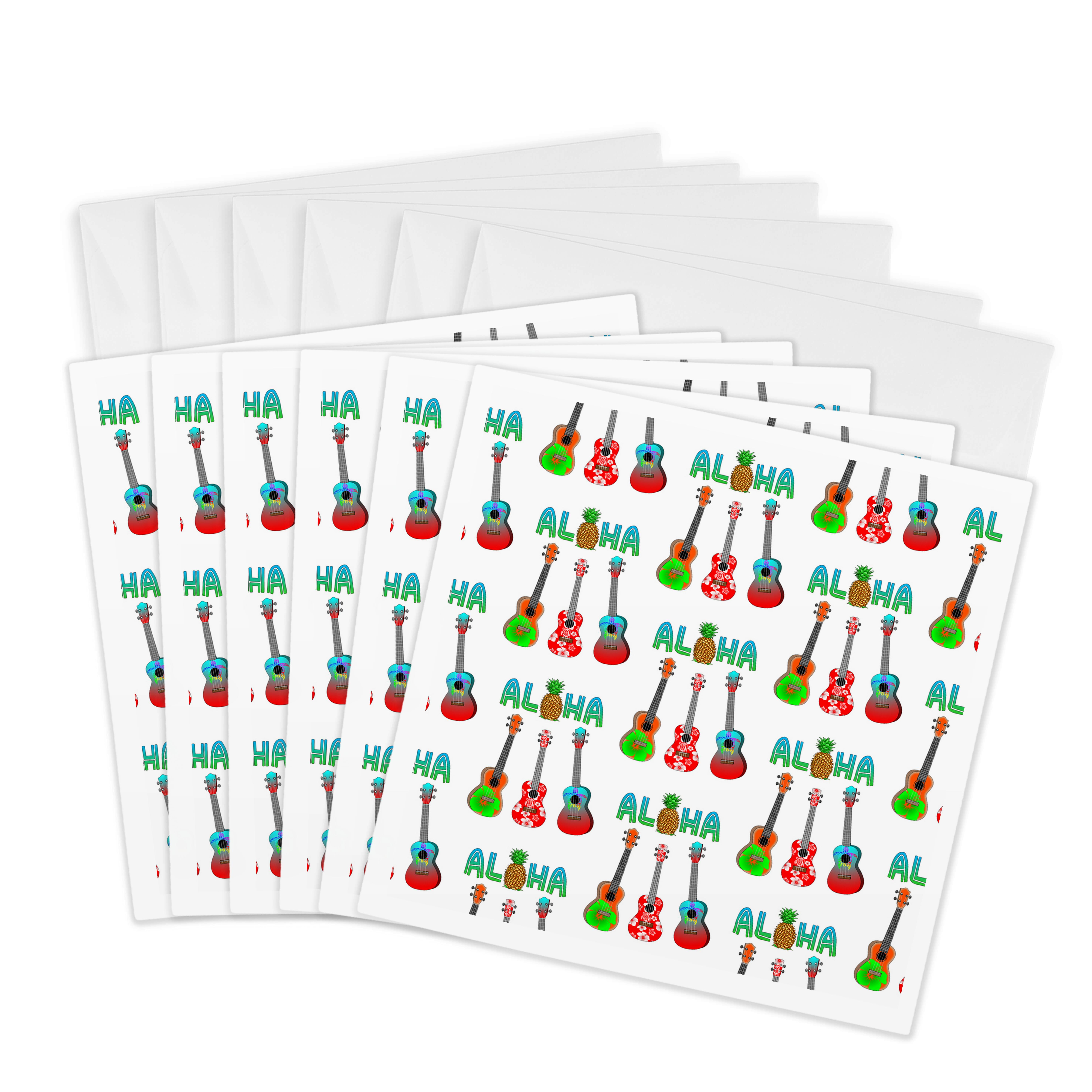 3drose, a Pattern of Tropical Island Aloha with Pineapple and Island ...