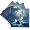 3drose, a Sailing Boat at Stormy Sea, Dramatic Light and Sky. Cool Art ...