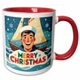 3drose, a Sailor and a Sailing Boat. Merry Christmas. Artsy Greeting ...
