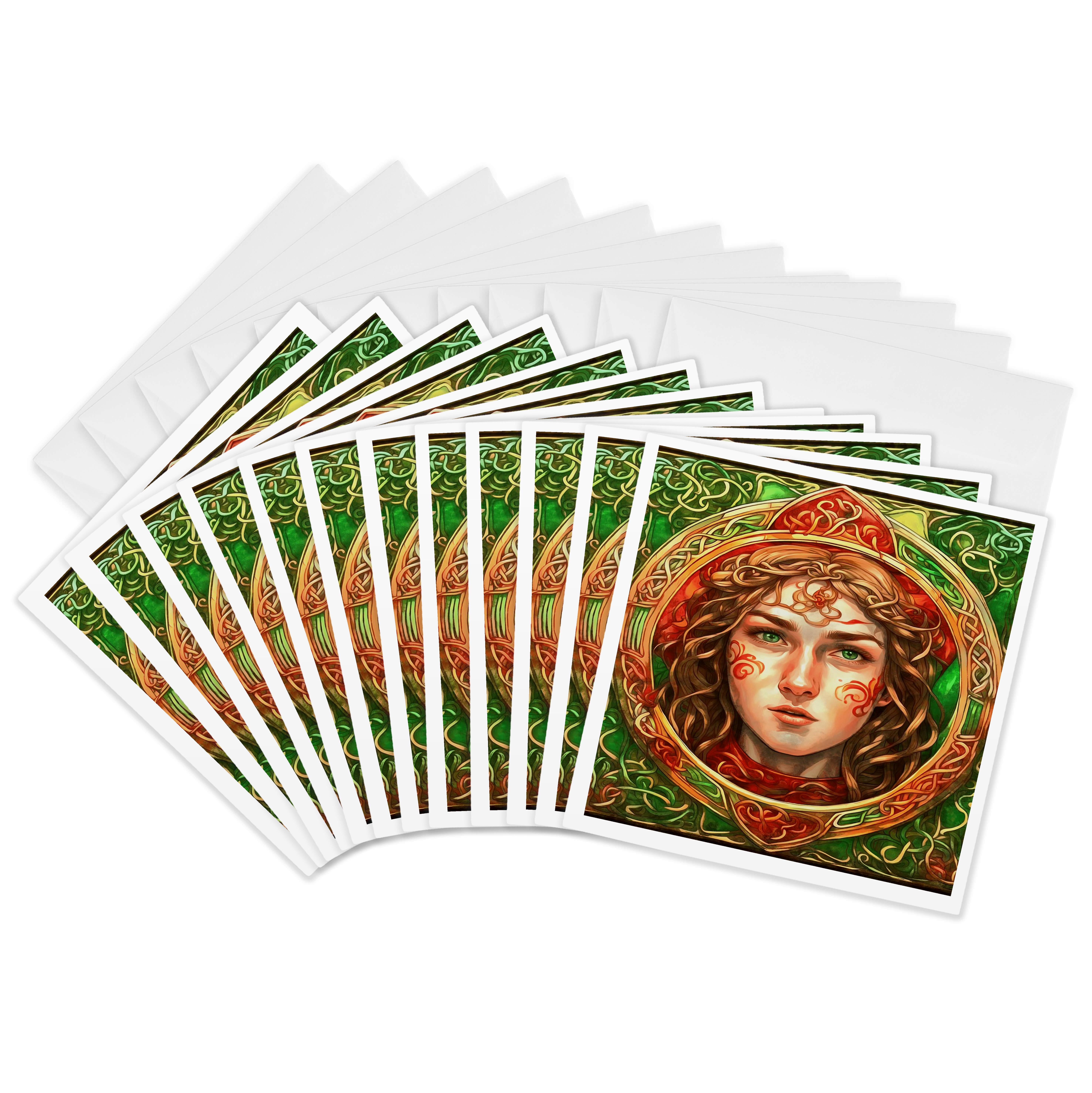 3drose, a Welsh Princess Santes Dwynwen, 12 Greeting Cards with ...
