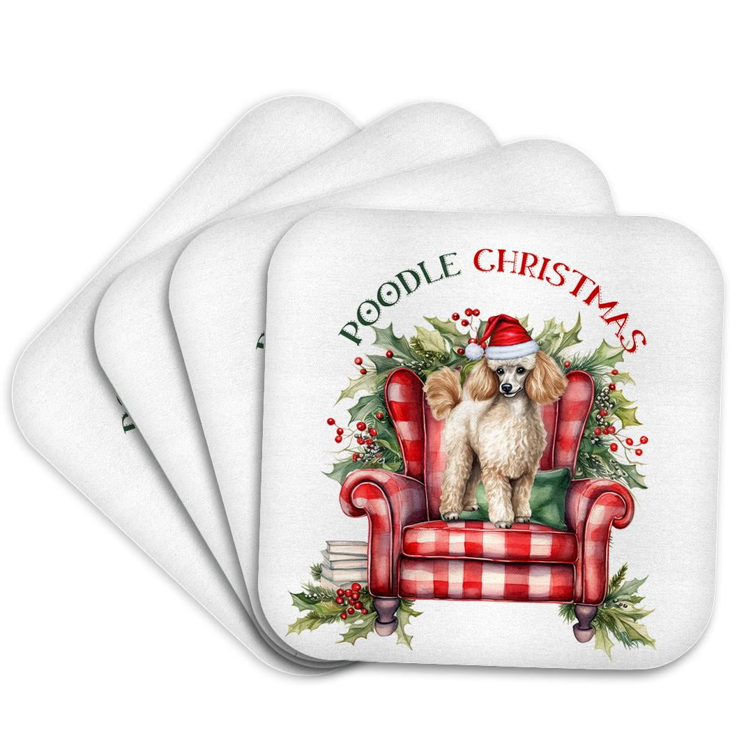 3drose, an Adorable Poodle Trimmed for the Holiday Season in a Santa ...