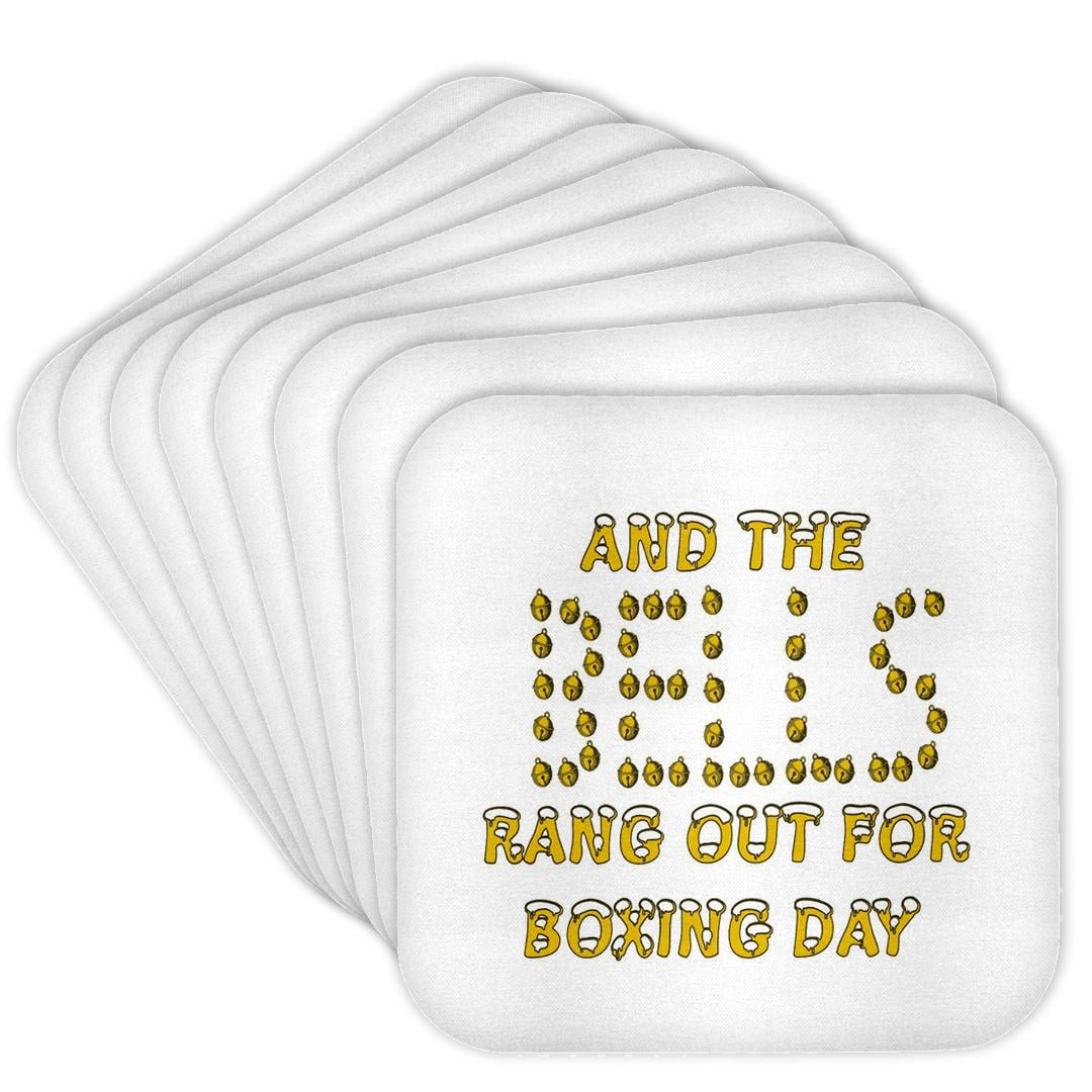 3drose, and the Bells Rang Out for Boxing Day, Set of 8 Coasters - Cork ...