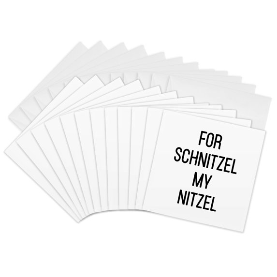 3drose, for Schnitzel My Nitzel, 12 Greeting Cards with Envelopes ...