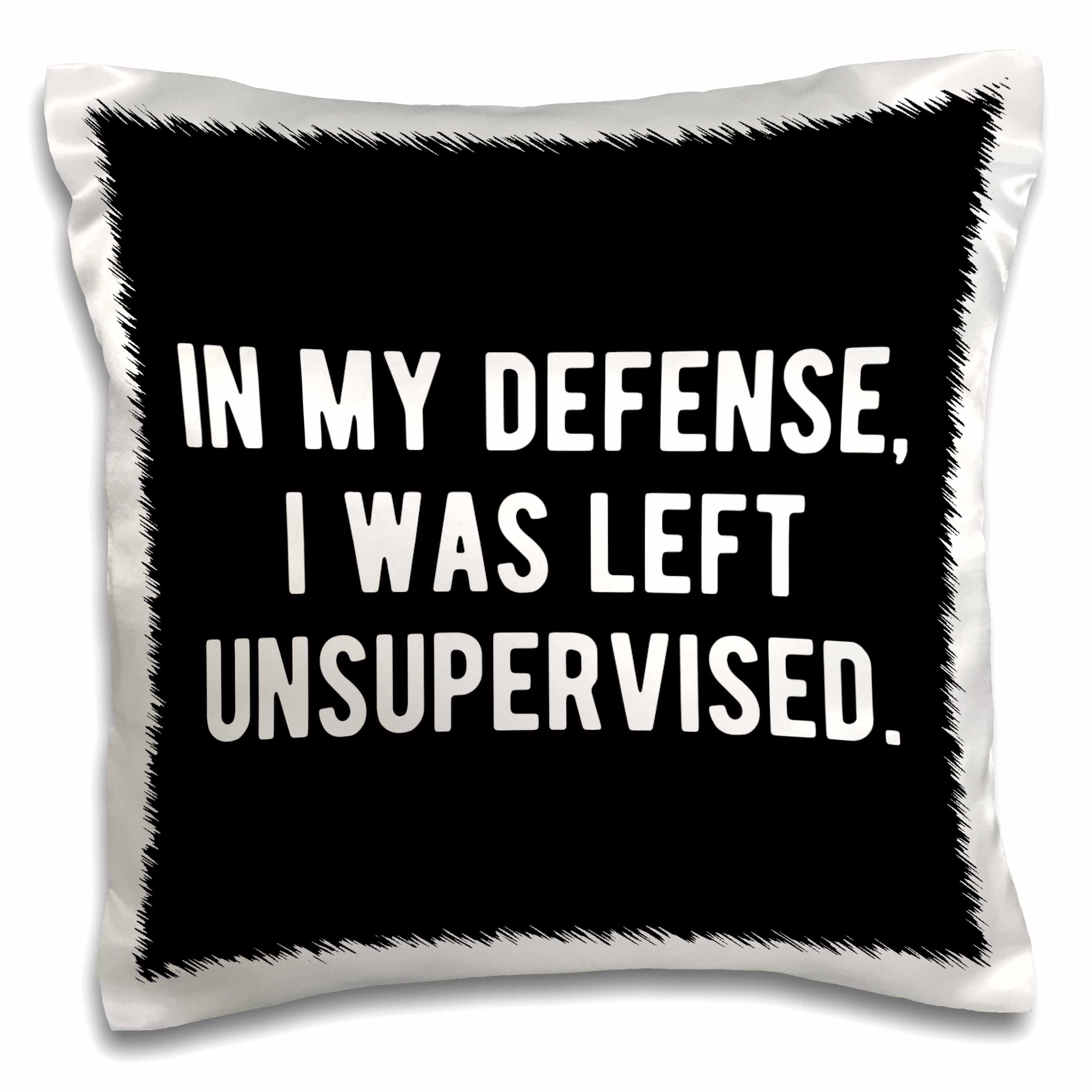 3drose, in My Defense I Was Left Unsupervised. Bold White Lettering on ...