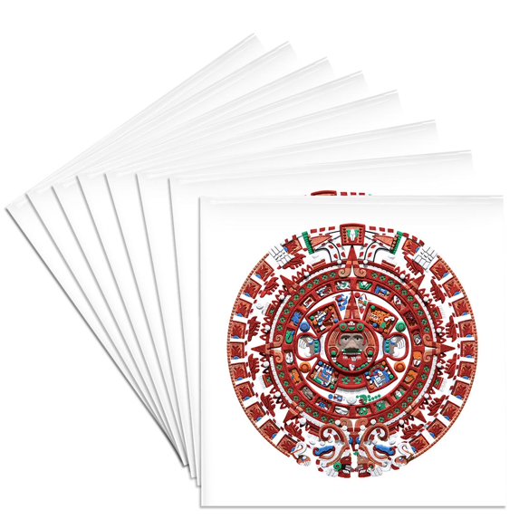 3drose, the Ancient Sun Mayan Calendar from Pre-columbian Mexico., Set ...