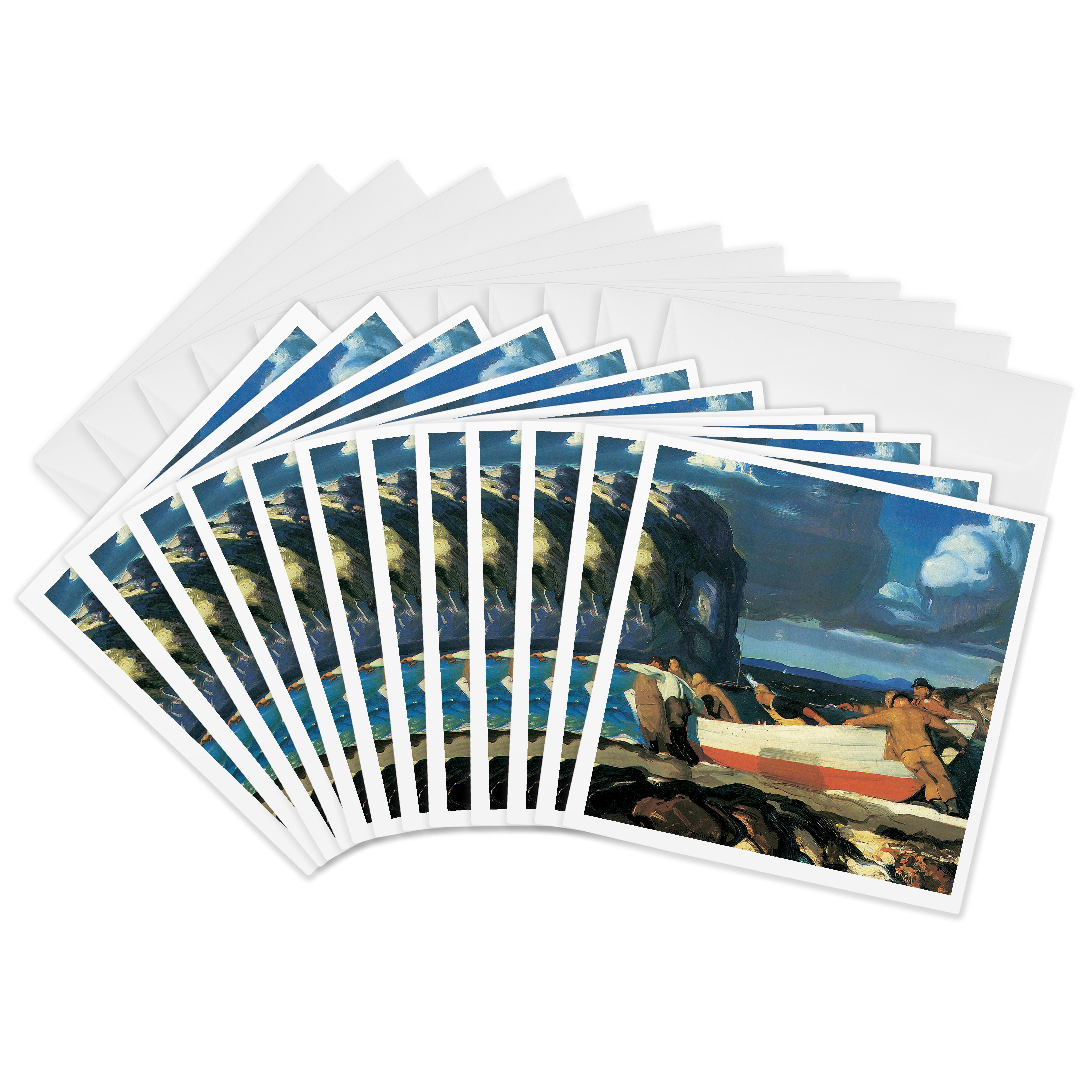 3drose, the Big Dory by George Bellows Maritime Fine Art, 12 Greeting ...