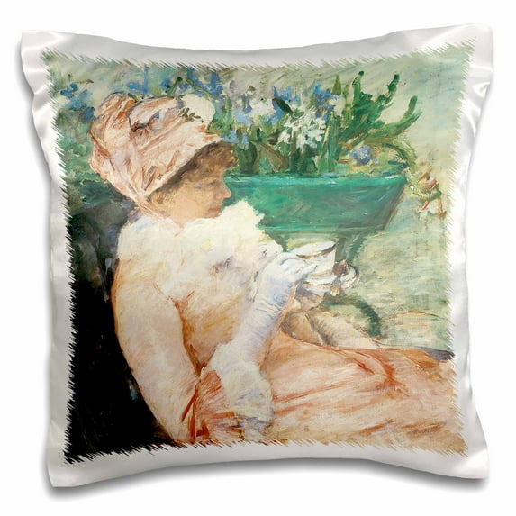 3drose, the Cup of Tea by Mary Cassatt, 16x16 inch Pillow Case ...