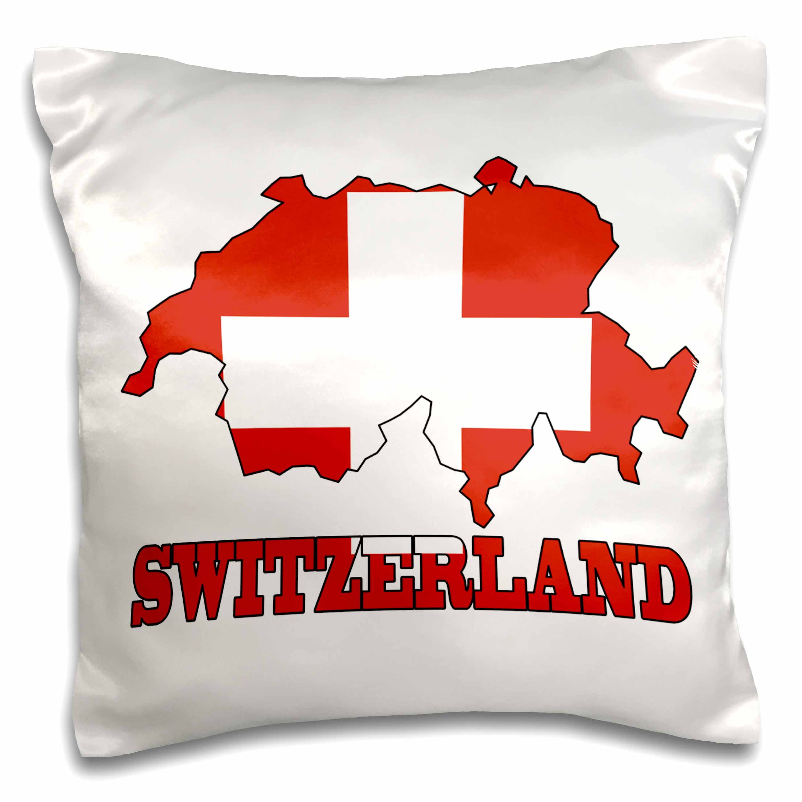 3drose, the Flag of Switzerland in the Outline Map of the Country and ...