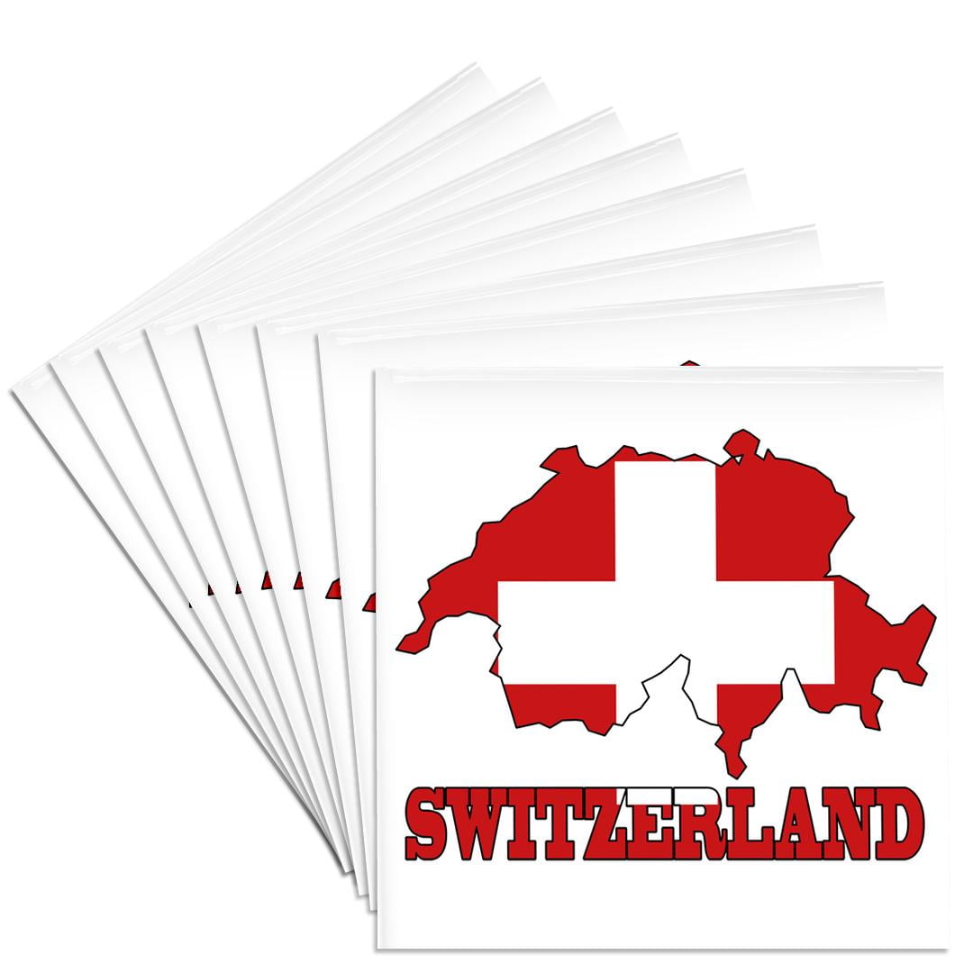 3drose, the Flag of Switzerland in the Outline Map of the Country and ...