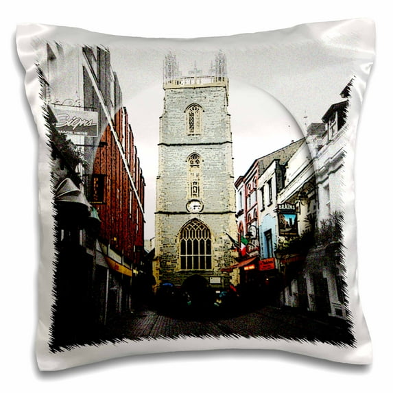 3drose, the Main Street of Cardiff Wales with a Disc of Color ...