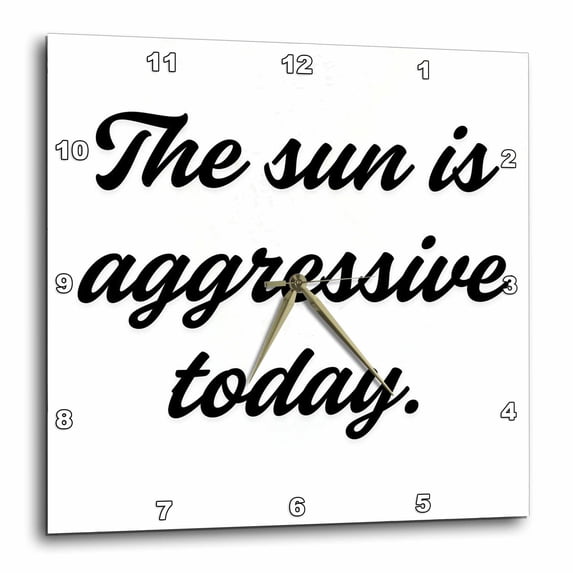 3drose, the Sun Is Aggressive Today., 13x13 Wall Clock - Walmart.com