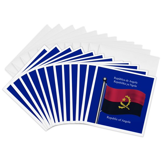 3drose, the Waving Flag of Angola with the Republic of Angola in ...