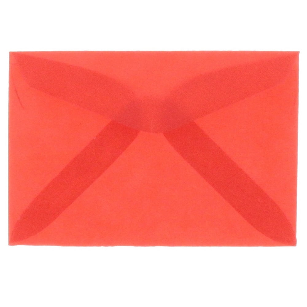 3drug (2 5/16 x 3 5/8) Primary Red Translucent (see through) Envelope ...
