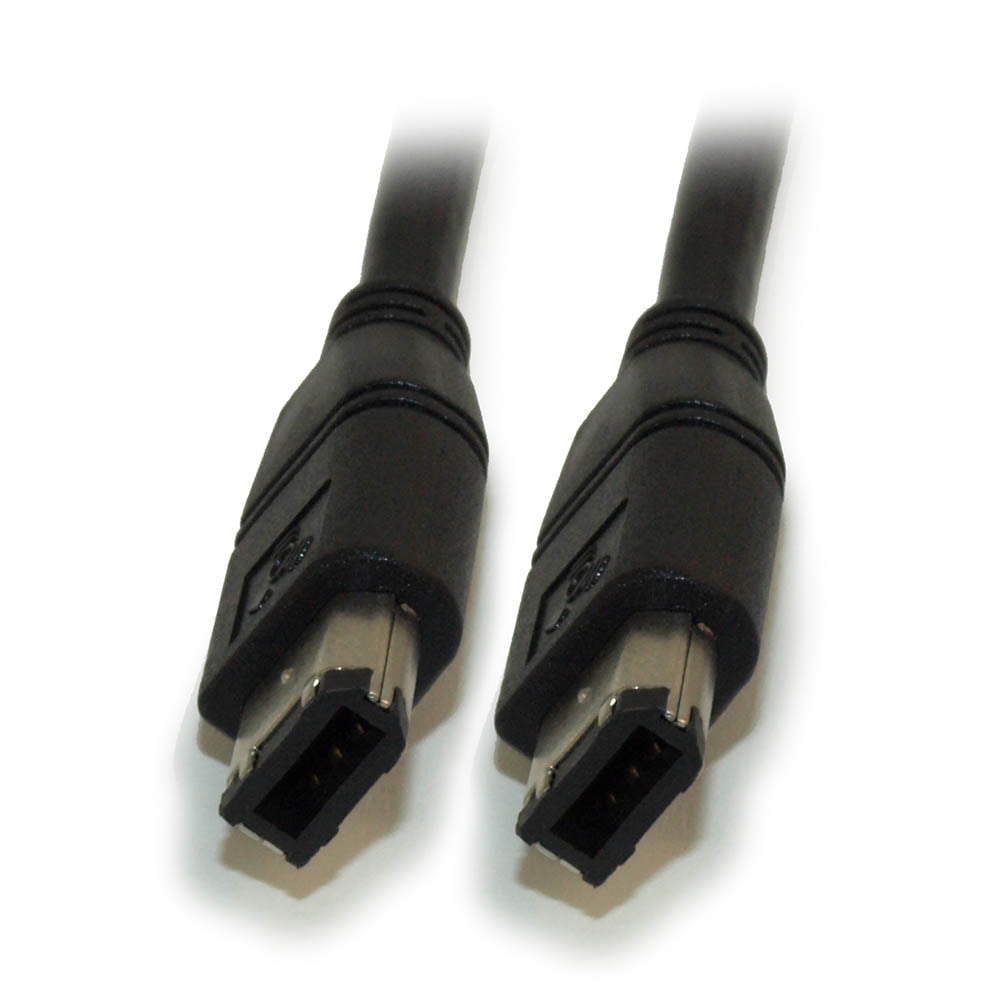 3ft, 6 Pin to 6 Pin Firewire 400 / 1394 / iLink Cable, Black - Walmart.com