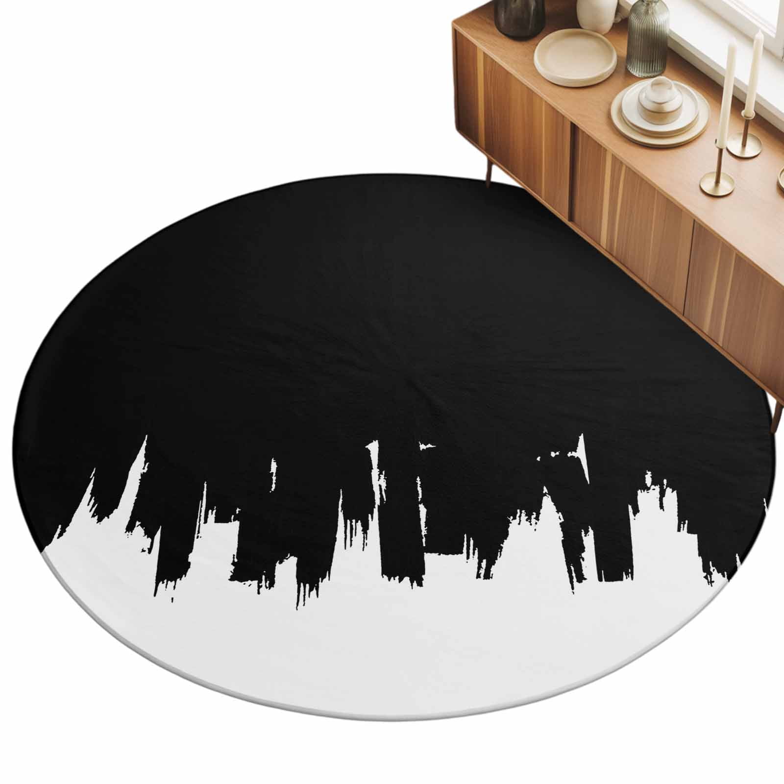 3ft Area Rug,Abstract Black Graffiti Texture Washable Large Rugs Soft ...