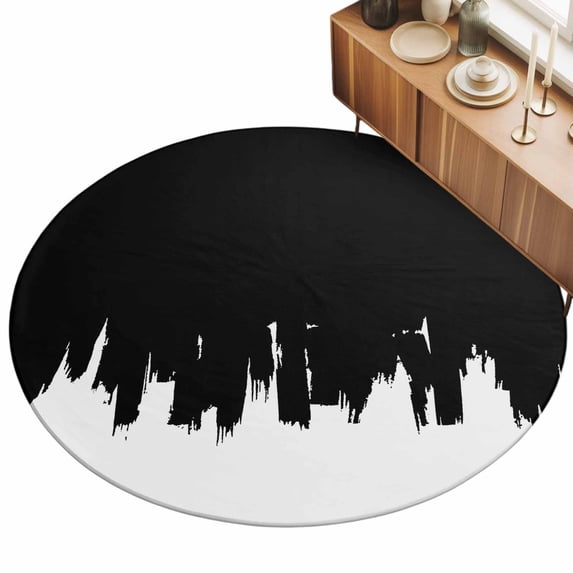 3ft Area Rug,Abstract Black Graffiti Texture Washable Large Rugs Soft ...