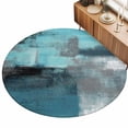 3ft Area Rug,Abstract Turquoise Grey Graffiti Washable Large Rugs Soft ...
