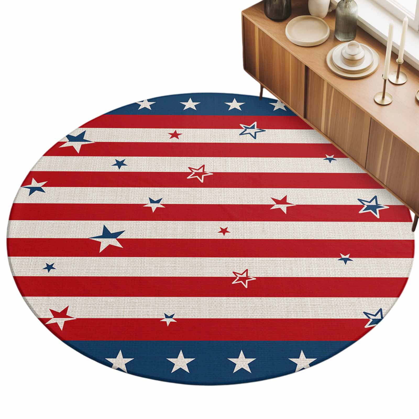 3ft Area Rug,America Independence Day Stars on Stripe Washable Large ...