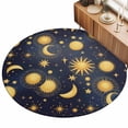 3ft Area Rug,Fantasy Galaxy Moon Sun Washable Large Rugs Soft Non-Slip ...