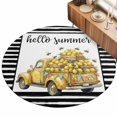3ft Area Rug,Farmhouse Truck Lemon Bee Washable Large Rugs Soft Non ...