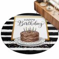 3ft Area Rug,Happy Birthday Words Cake Washable Large Rugs Soft Non ...