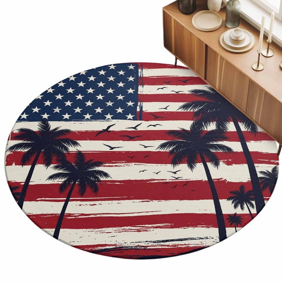 3ft Area Rug,Independence Day USA Flag Washable Large Rugs Soft Non ...