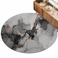 3ft Area Rug,Marble Texture Watercolor Gray Washable Large Rugs Soft ...