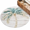 3ft Area Rug,Ocean Beach Coconut Tree Washable Large Rugs Soft Non-Slip ...