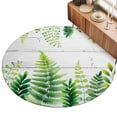 3ft Area Rug,Rustic Green Leaves Farm Wood Grain Washable Large Rugs ...