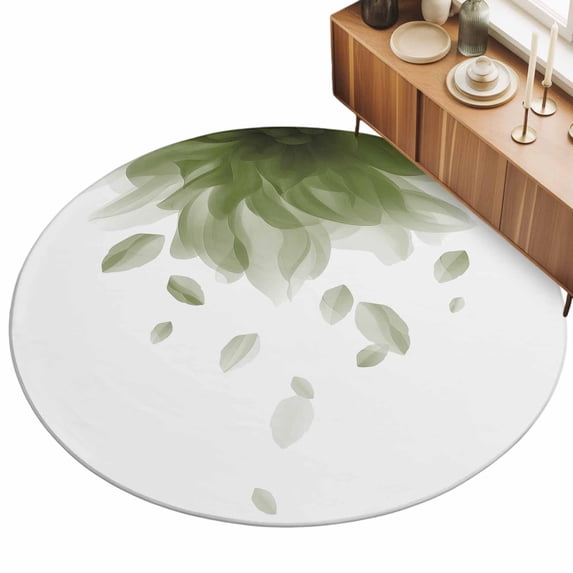 3ft Area Rug,Sage Green Flower Abstract Art Washable Large Rugs Soft ...