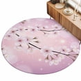 3ft Area Rug,Spring Cherry Blossom Pink Flower Washable Large Rugs Soft ...