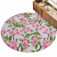 3ft Area Rug,Spring Pink Cherry Flower Washable Large Rugs Soft Non ...