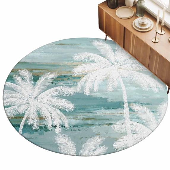 3ft Area Rug,Summer Coconut Trees Silhouette Washable Large Rugs Soft ...